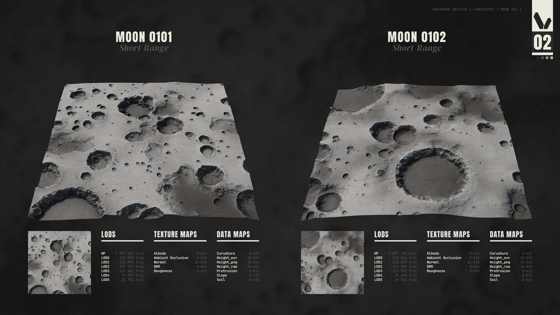ArtStation - 8k Landscapes - Moon Vol.1 | Game Assets