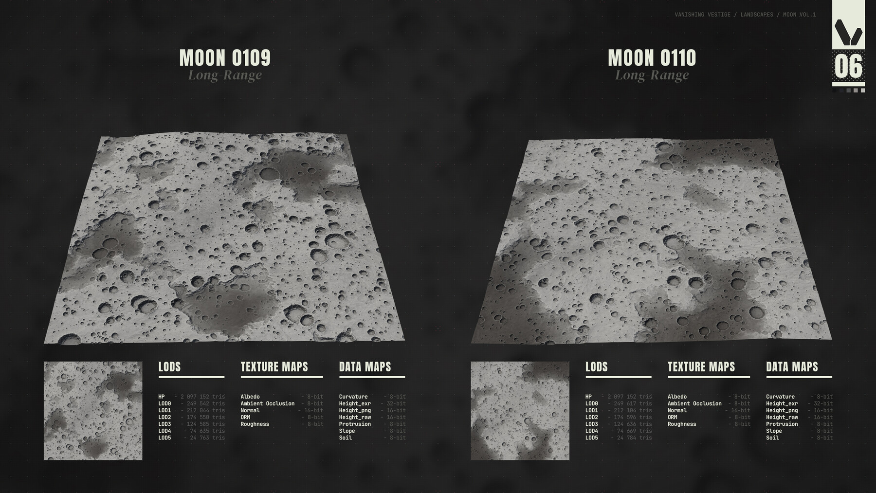 ArtStation - 8k Landscapes - Moon Vol.1 | Game Assets