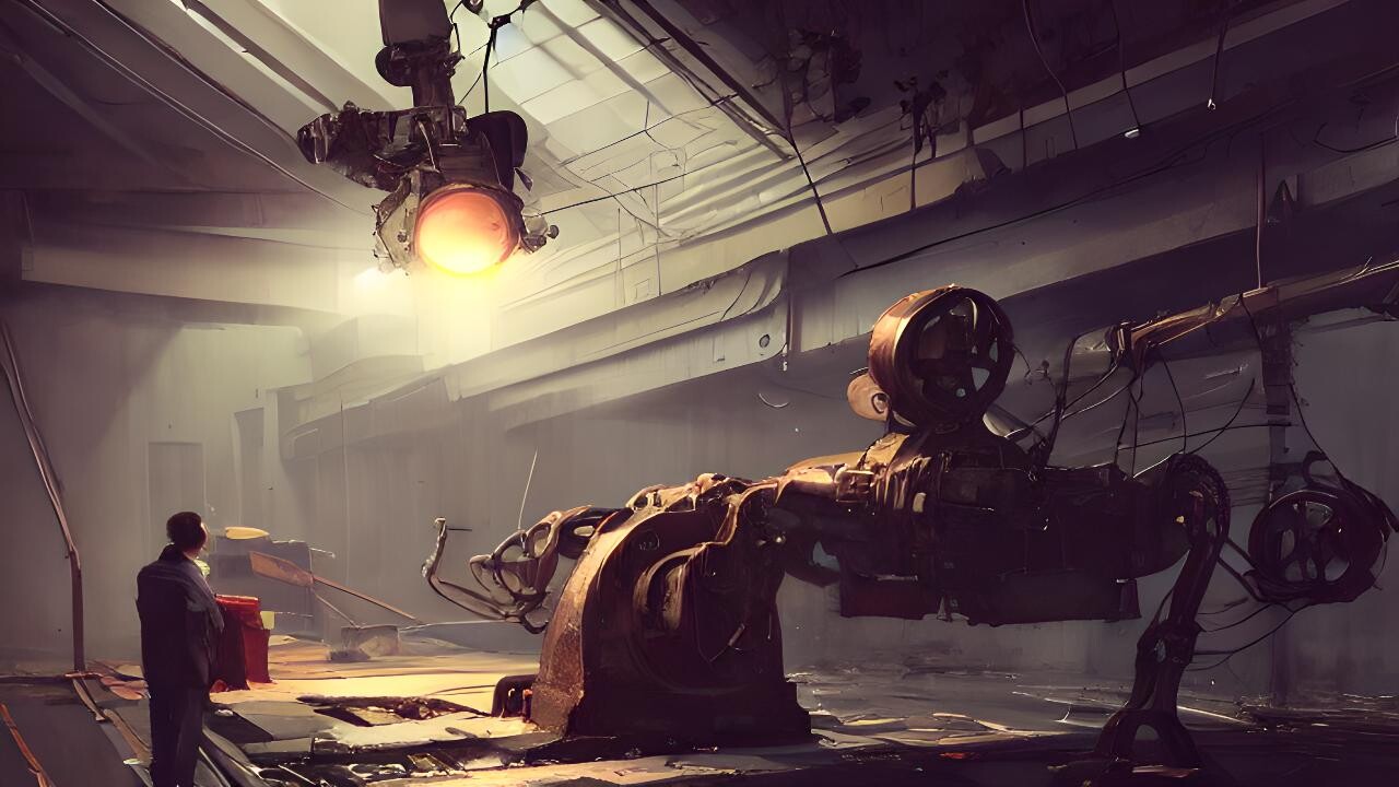 ArtStation - 02 Hangar Garage Ex Machina 3100 jpg pack runwayml art | Artworks