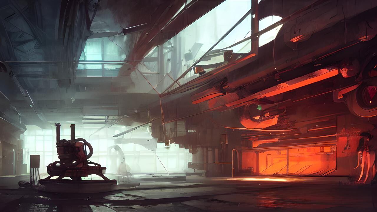 ArtStation - 02 Hangar Garage Ex Machina 3100 jpg pack runwayml art | Artworks