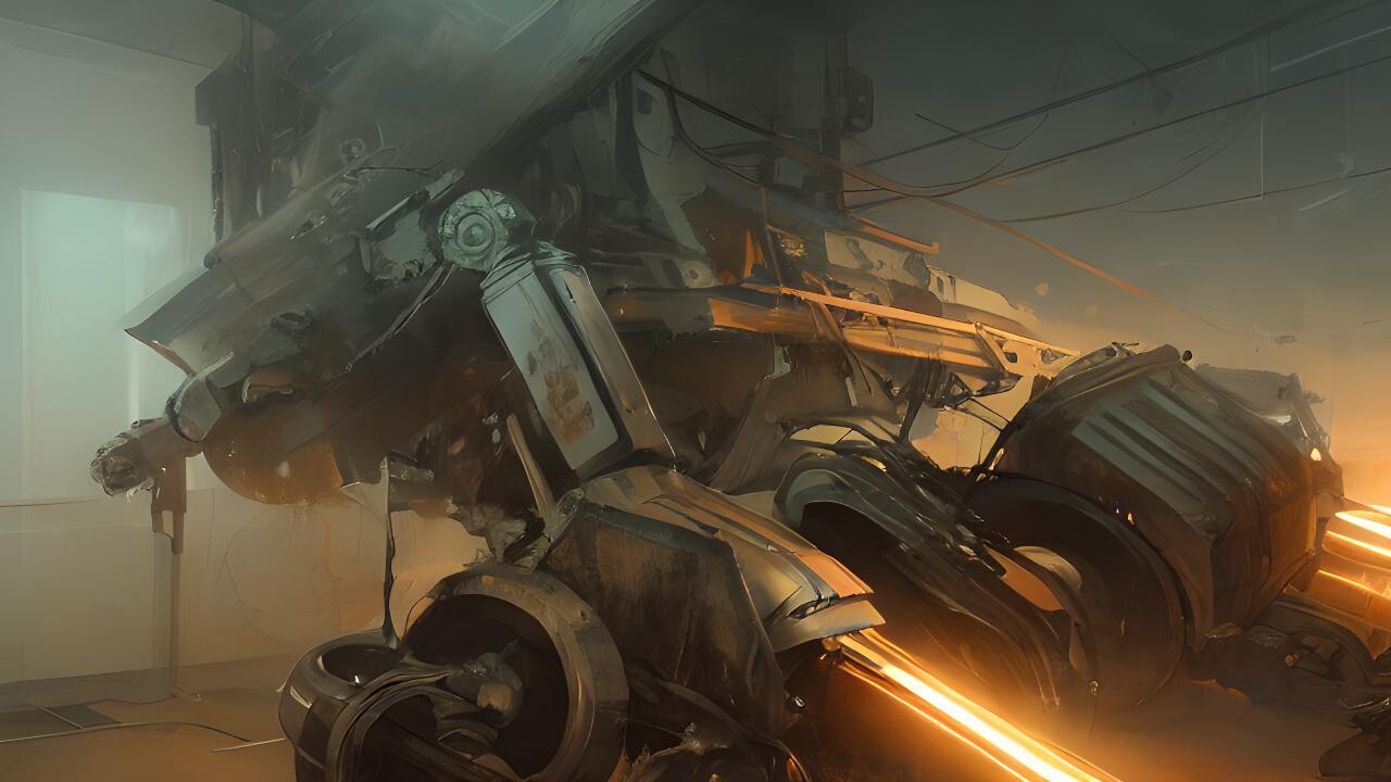 ArtStation - 02 Hangar Garage Ex Machina 3100 jpg pack runwayml art | Artworks