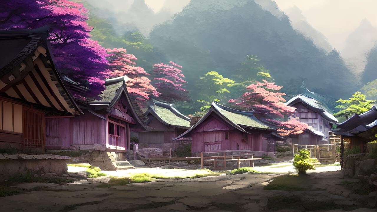 ArtStation - 05 cozy village 1300 jpg pack runwayml art | Artworks