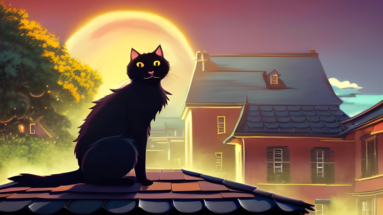 ArtStation - 36 black cat 500 jpg pack runwayml art | Artworks