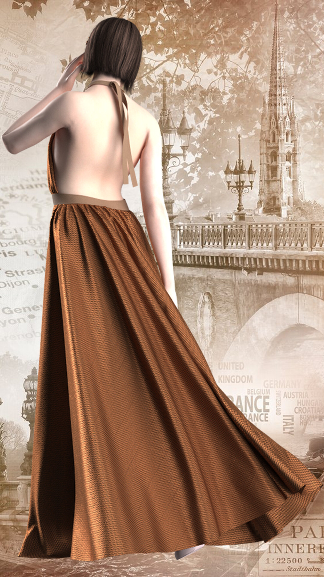 ArtStation - Dress with an open back | Resources