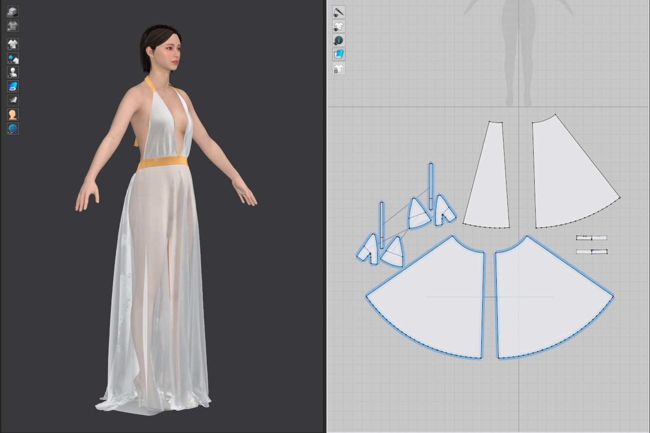 ArtStation - Dress with an open back | Resources