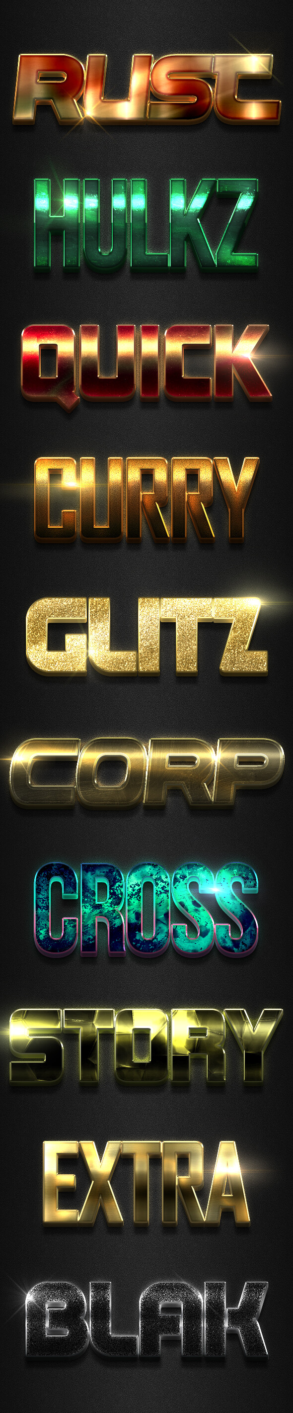 ArtStation - Fantastic 3D Text Effects Vol.1 | Artworks