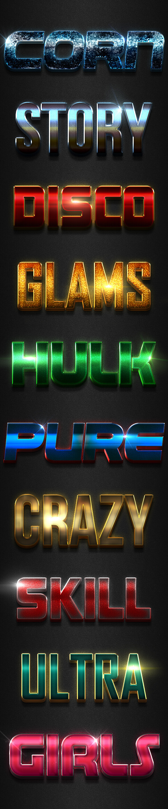 ArtStation - Fantastic 3D Text Effects Vol.2 | Artworks