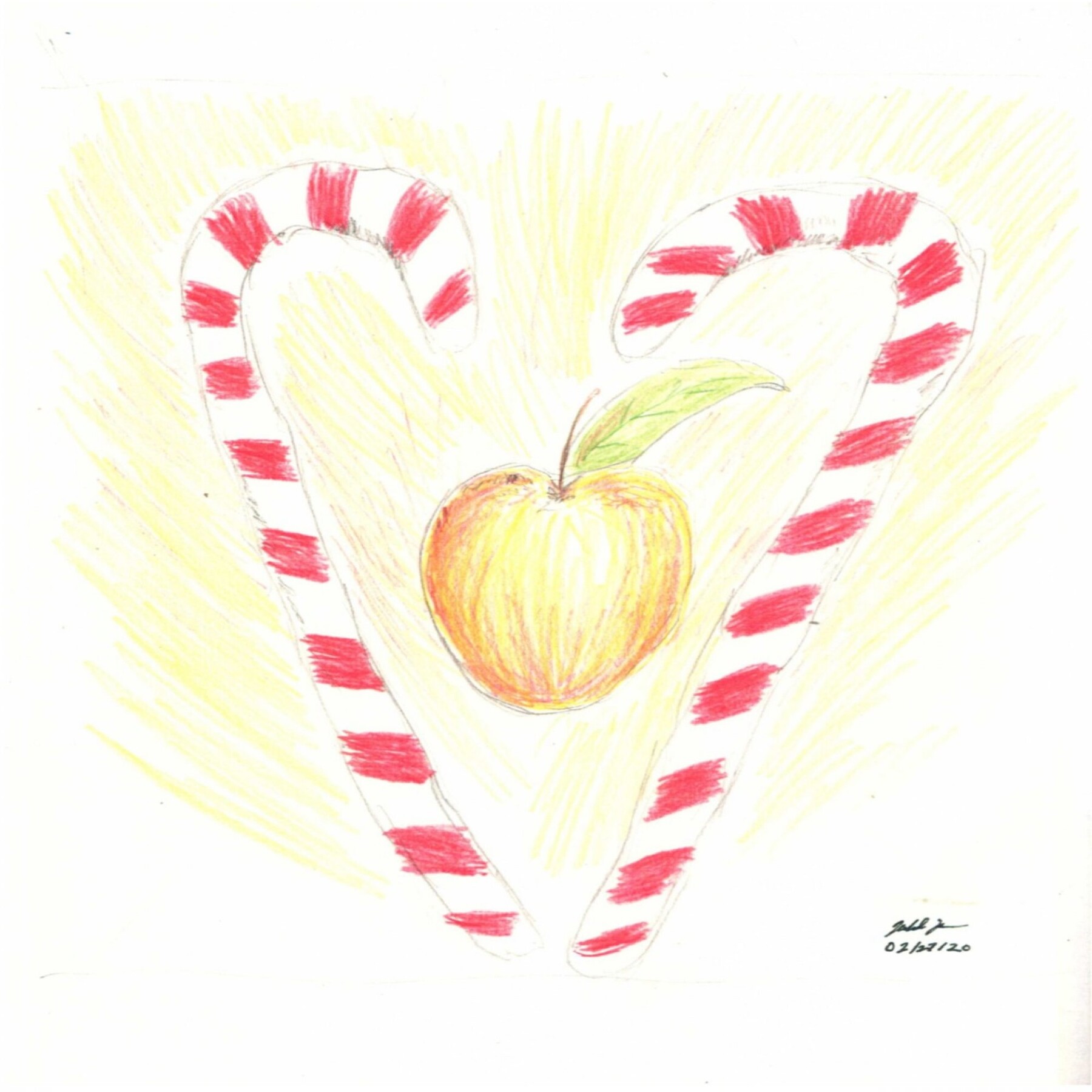 ArtStation - Christmas Canes and an Apple | Artworks