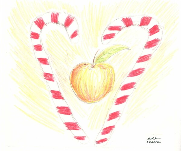 ArtStation - Christmas Canes and an Apple | Artworks