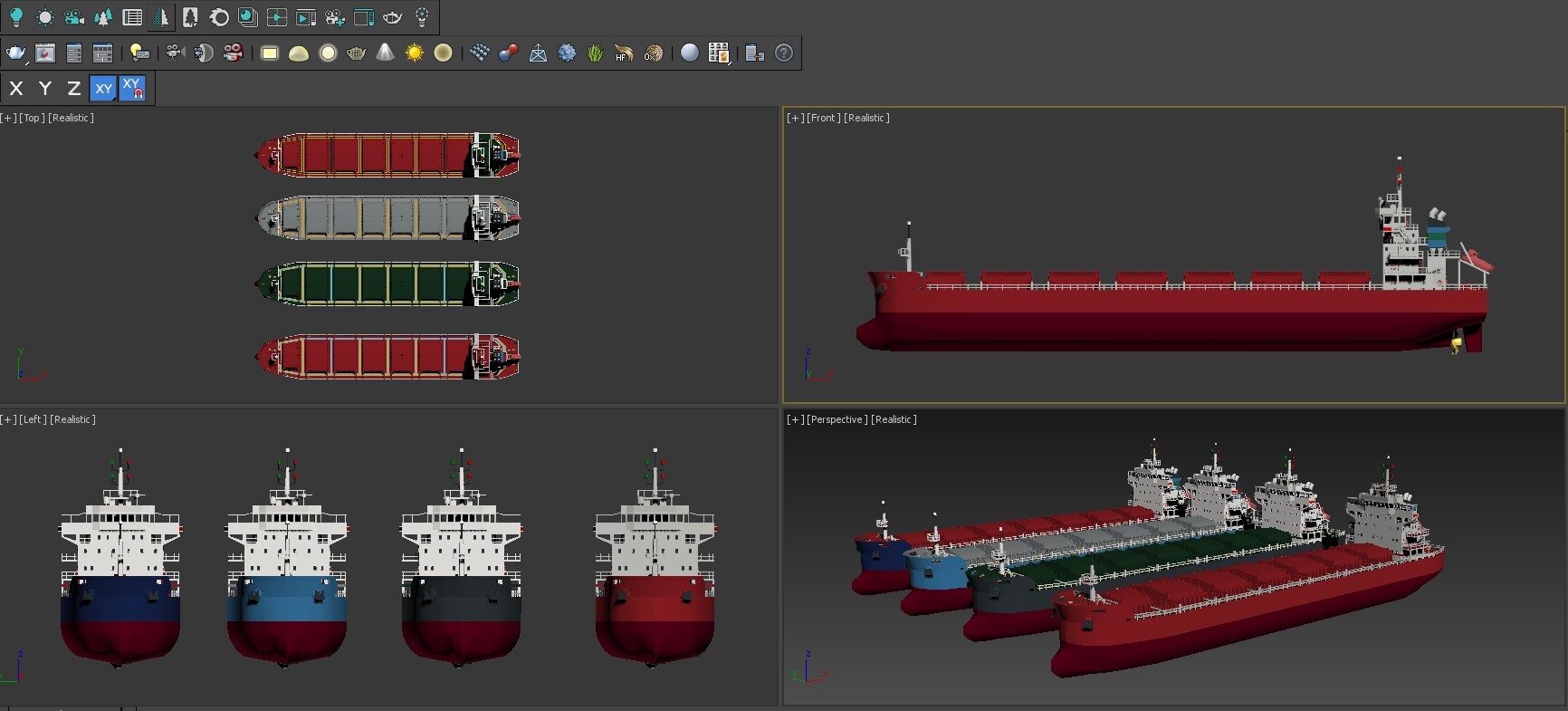 ArtStation - Panamax Bulk Ore Carrier lowpoly | Game Assets