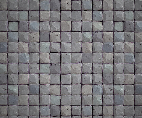 ArtStation - Stylized Cobblestone Squares - PBR Tile Material | Game Assets