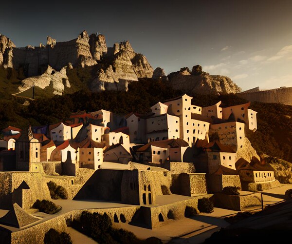 ArtStation - 45 A medieval city 1100 jpg pack runwayml art | Artworks