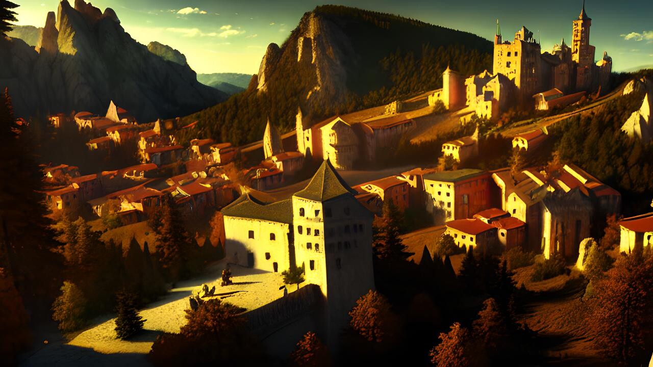 ArtStation - 45 A medieval city 1100 jpg pack runwayml art | Artworks