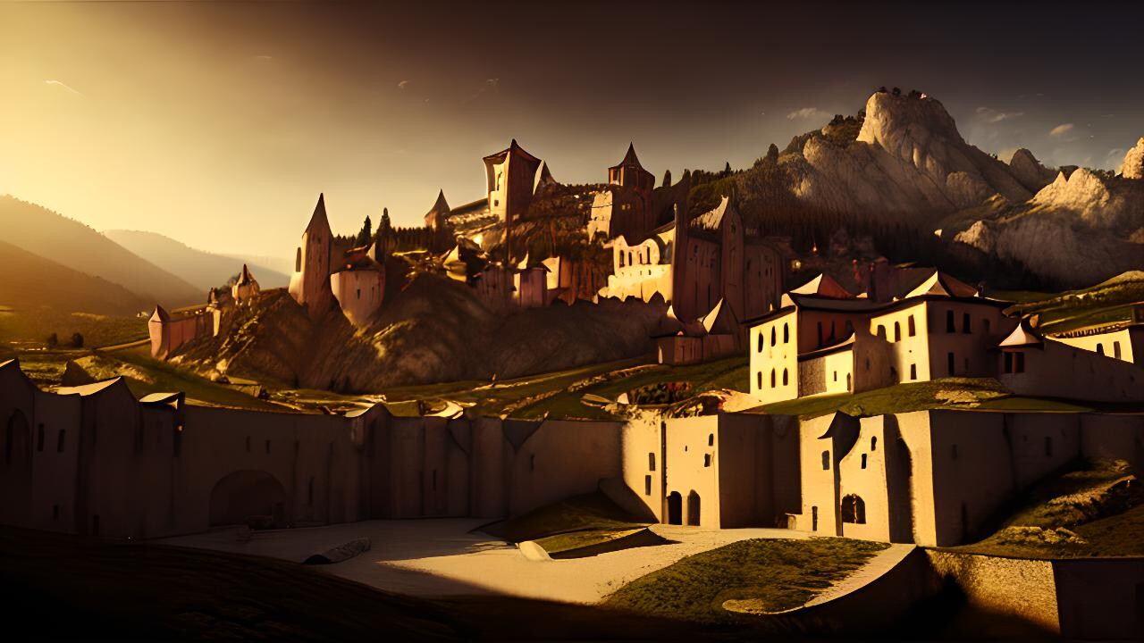 ArtStation - 45 A medieval city 1100 jpg pack runwayml art | Artworks