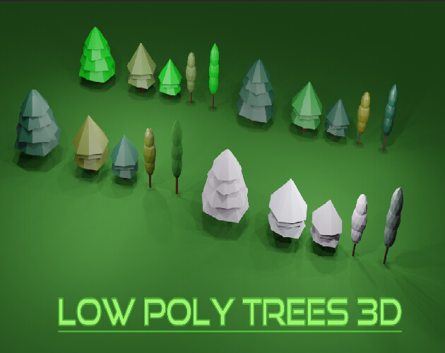 ArtStation - Low Poly Trees 3D | Game Assets