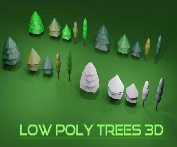 ArtStation - Low Poly Trees 3D | Game Assets