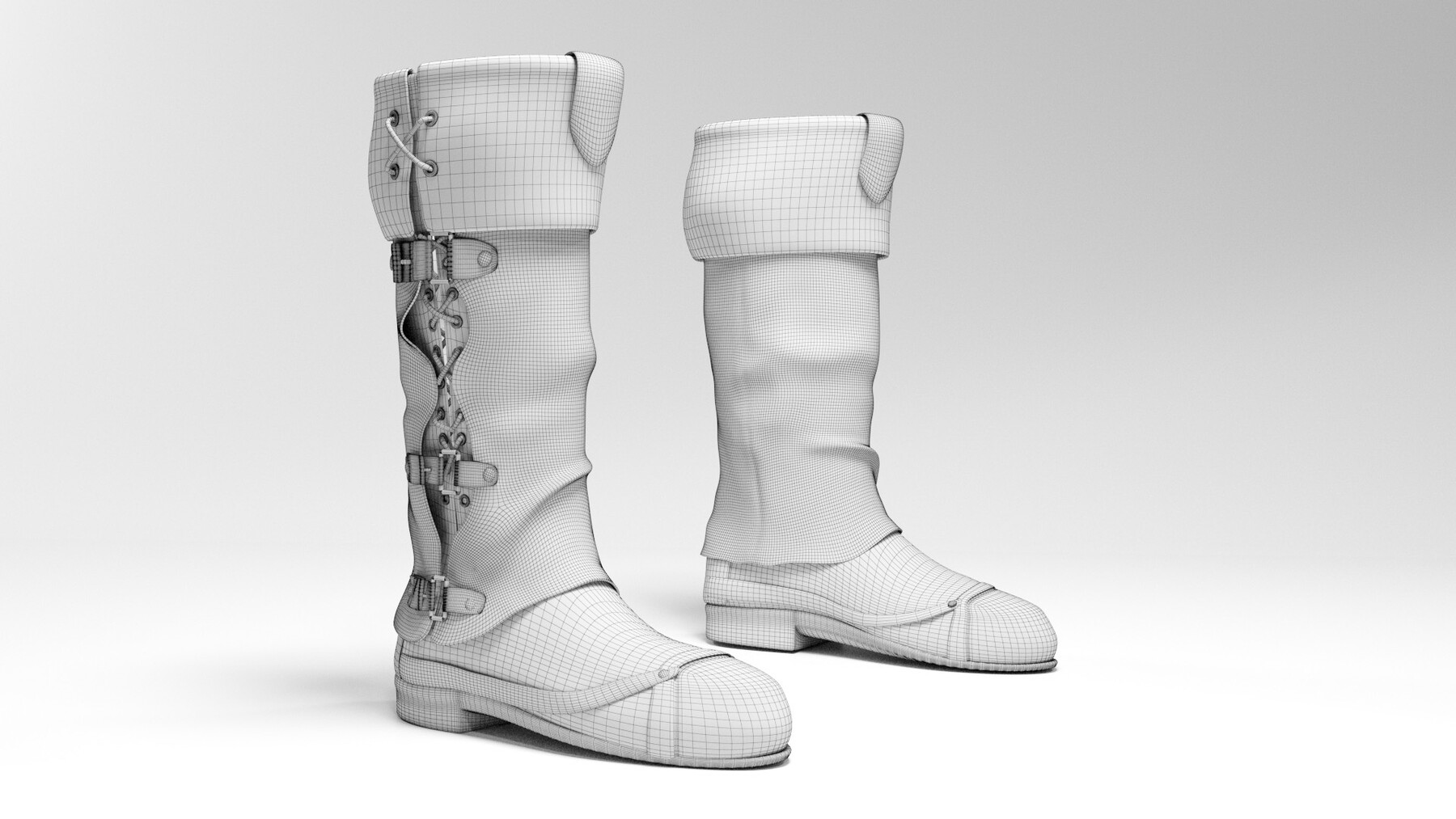 ArtStation - Medieval Leather Boots | Game Assets