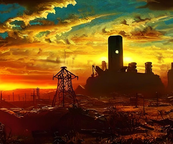 ArtStation - 84 radioactive sunset 3100 jpg pack runwayml art | Artworks