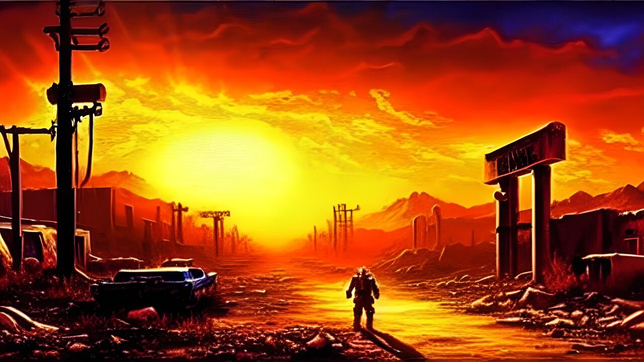ArtStation - 84 radioactive sunset 3100 jpg pack runwayml art | Artworks