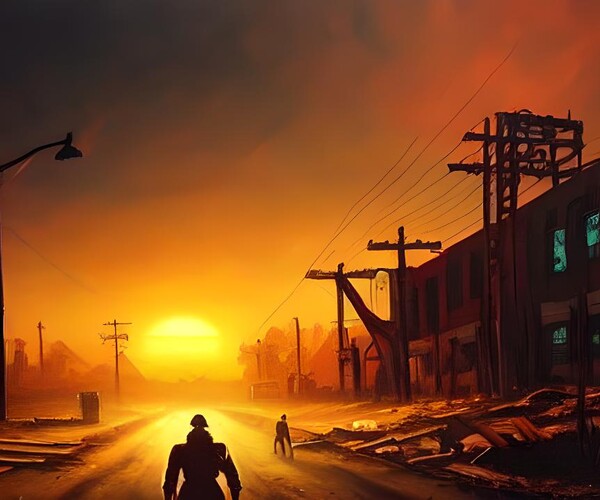 ArtStation - 84 radioactive sunset 3100 jpg pack runwayml art | Artworks