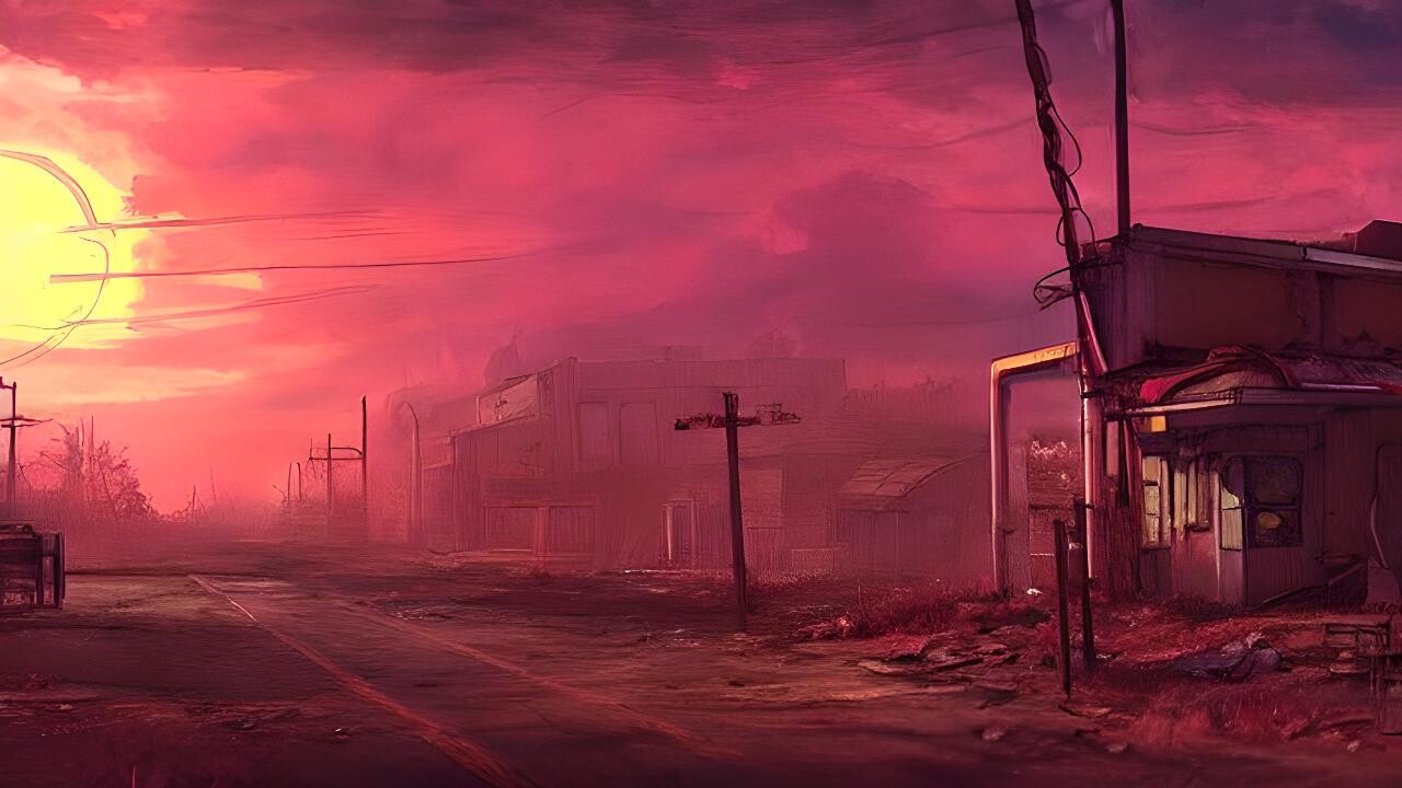 ArtStation - 84 radioactive sunset 3100 jpg pack runwayml art | Artworks