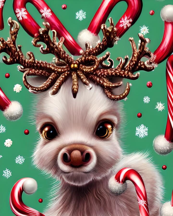 ArtStation - 88 cute christmas reindeer baby 2300 jpg pack runwayml art ...