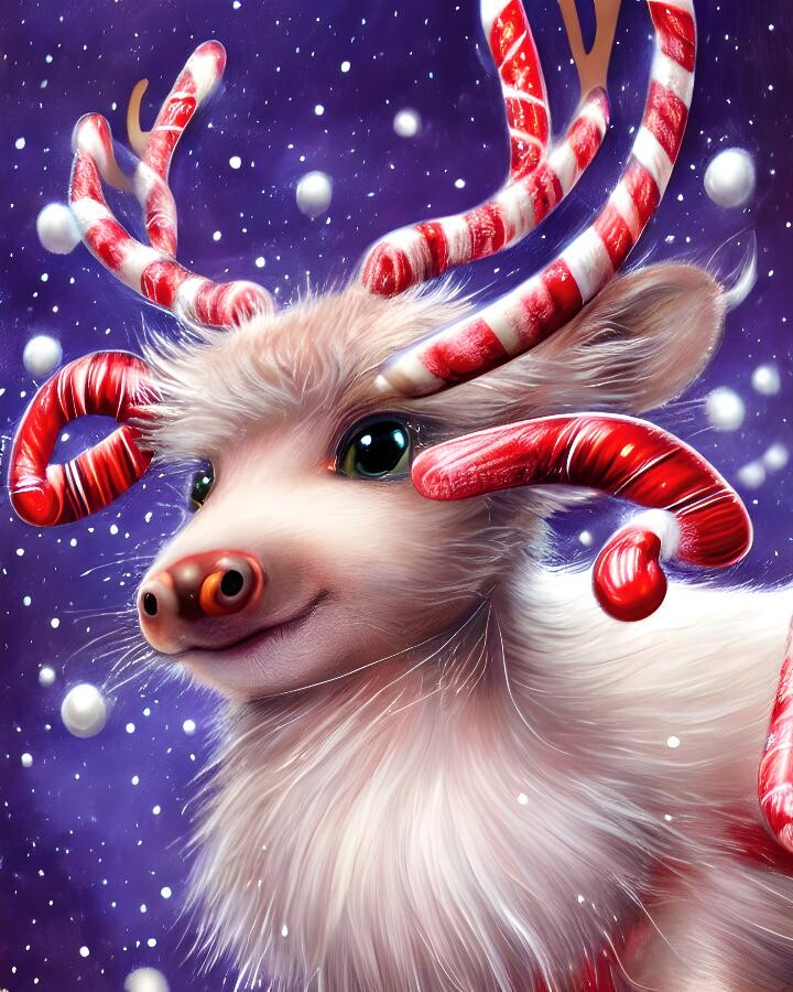 ArtStation - 88 cute christmas reindeer baby 2300 jpg pack runwayml art ...
