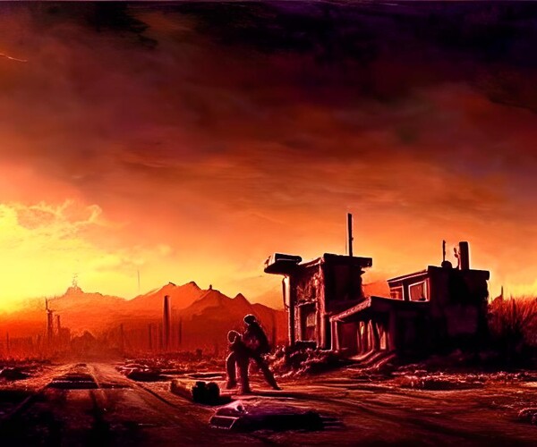 ArtStation - 84 radioactive sunset 3100 jpg pack runwayml art | Artworks