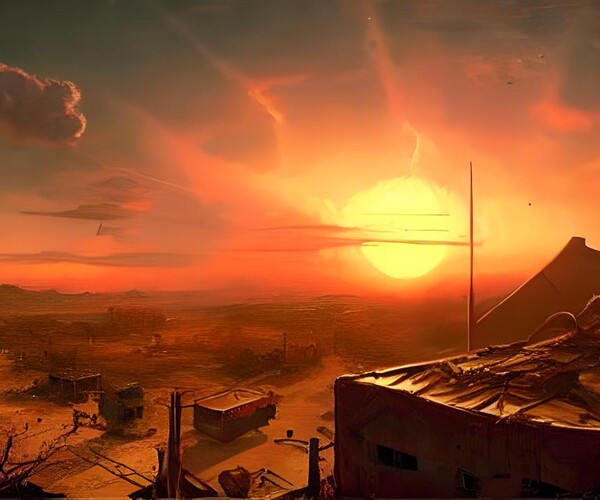 ArtStation - 84 radioactive sunset 3100 jpg pack runwayml art | Artworks