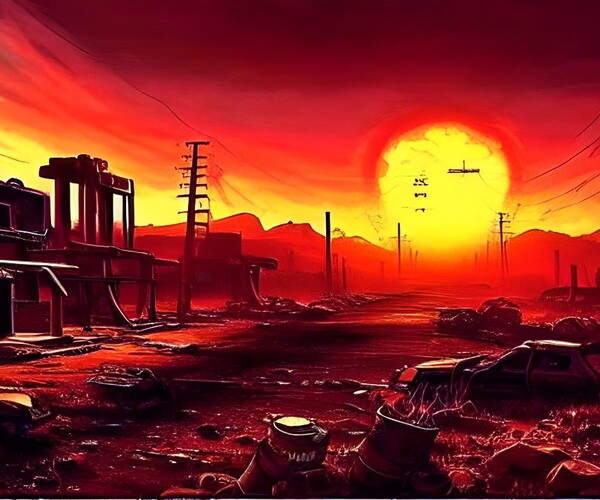 ArtStation - 84 radioactive sunset 3100 jpg pack runwayml art | Artworks