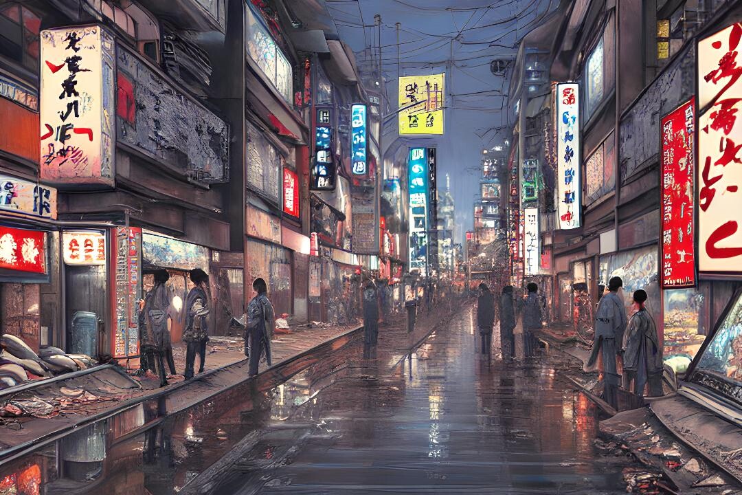 ArtStation - 93 downtown area in contemporary Japan 2200 jpg pack runwayml art | Artworks