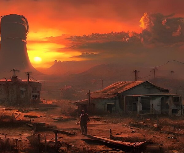 ArtStation - 84 radioactive sunset 3100 jpg pack runwayml art | Artworks