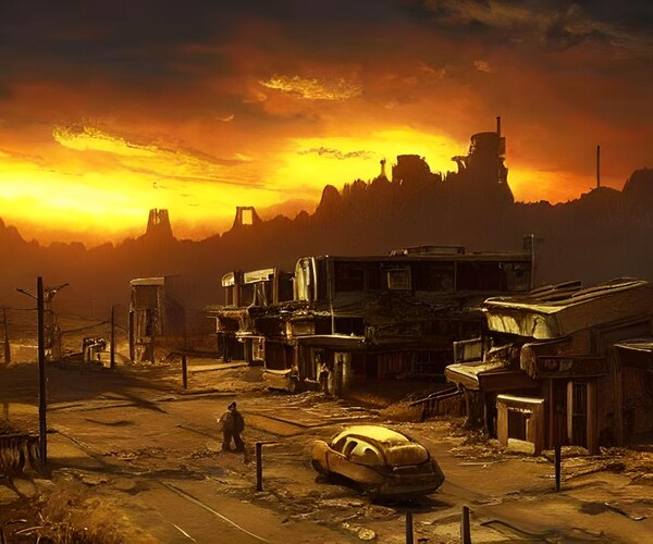 ArtStation - 84 radioactive sunset 3100 jpg pack runwayml art | Artworks