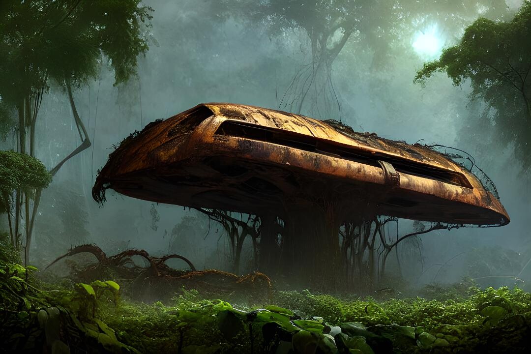 ArtStation - 94 Rusted alien spaceship 4600 jpg pack wombo art | Artworks