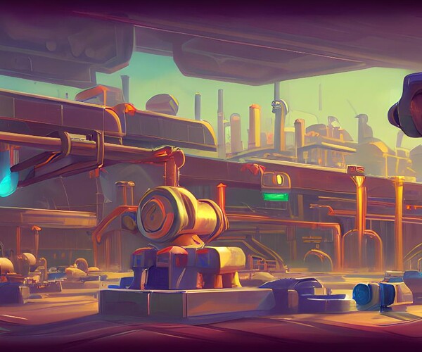 ArtStation - 98 worldland factory 5100 jpg pack runwayml art | Artworks