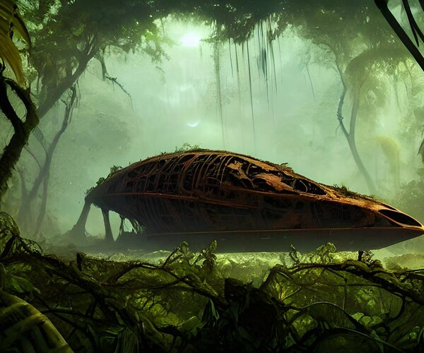 ArtStation - 94 Rusted alien spaceship 4600 jpg pack wombo art | Artworks