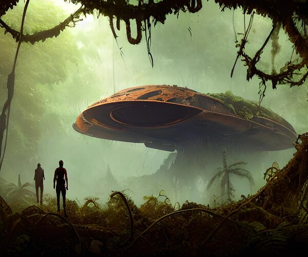 ArtStation - 94 Rusted alien spaceship 4600 jpg pack wombo art | Artworks