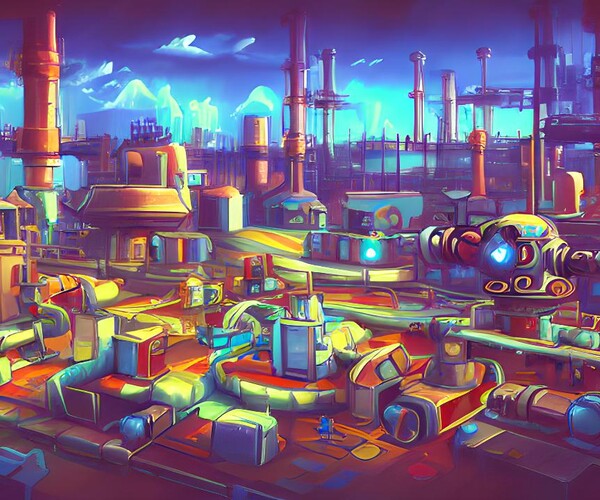 ArtStation - 98 worldland factory 5100 jpg pack runwayml art | Artworks