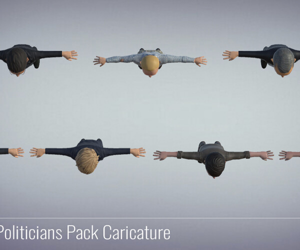 ArtStation - Politics Pack Caricature - Lowpoly 3D Model Politicians ...