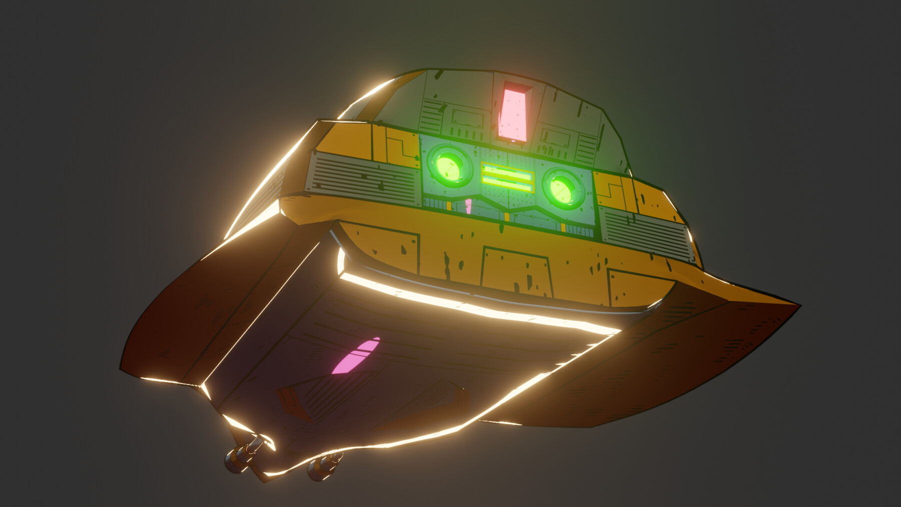 ArtStation - Blender Stylized Shader(Eevee) with 3d model spaceShip ...