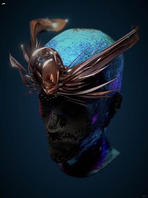ArtStation - “FLOATER” CROWN (GLB, OBJ, STL) + HEAD SCULPT VARIANT ...