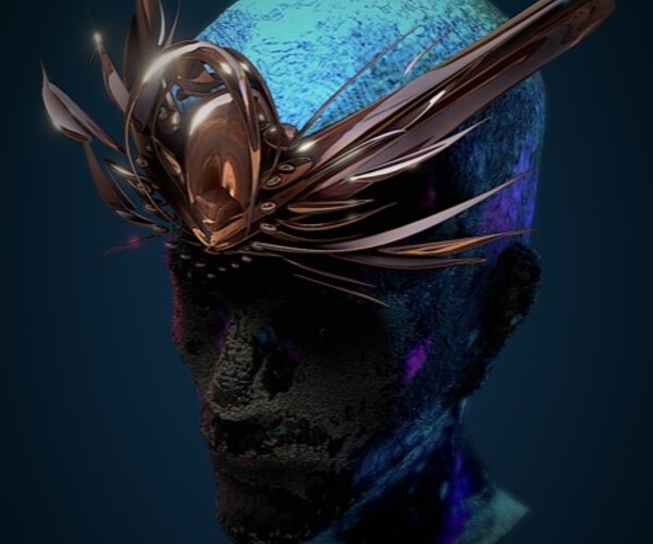 ArtStation - “FLOATER” CROWN (GLB, OBJ, STL) + HEAD SCULPT VARIANT ...