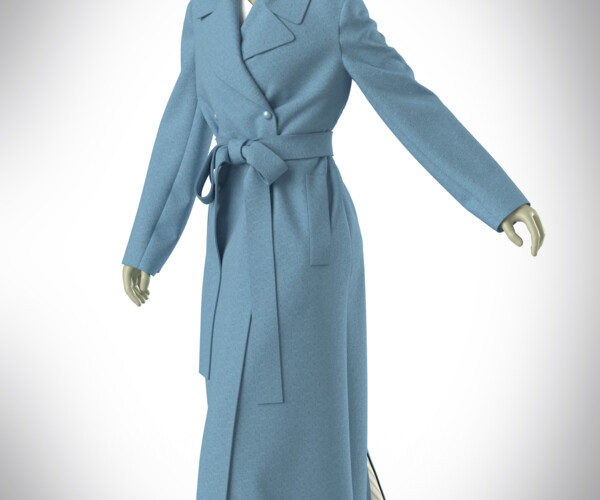 ArtStation - Demi-season coat. Clo3d project+OBJ+FBX | Game Assets