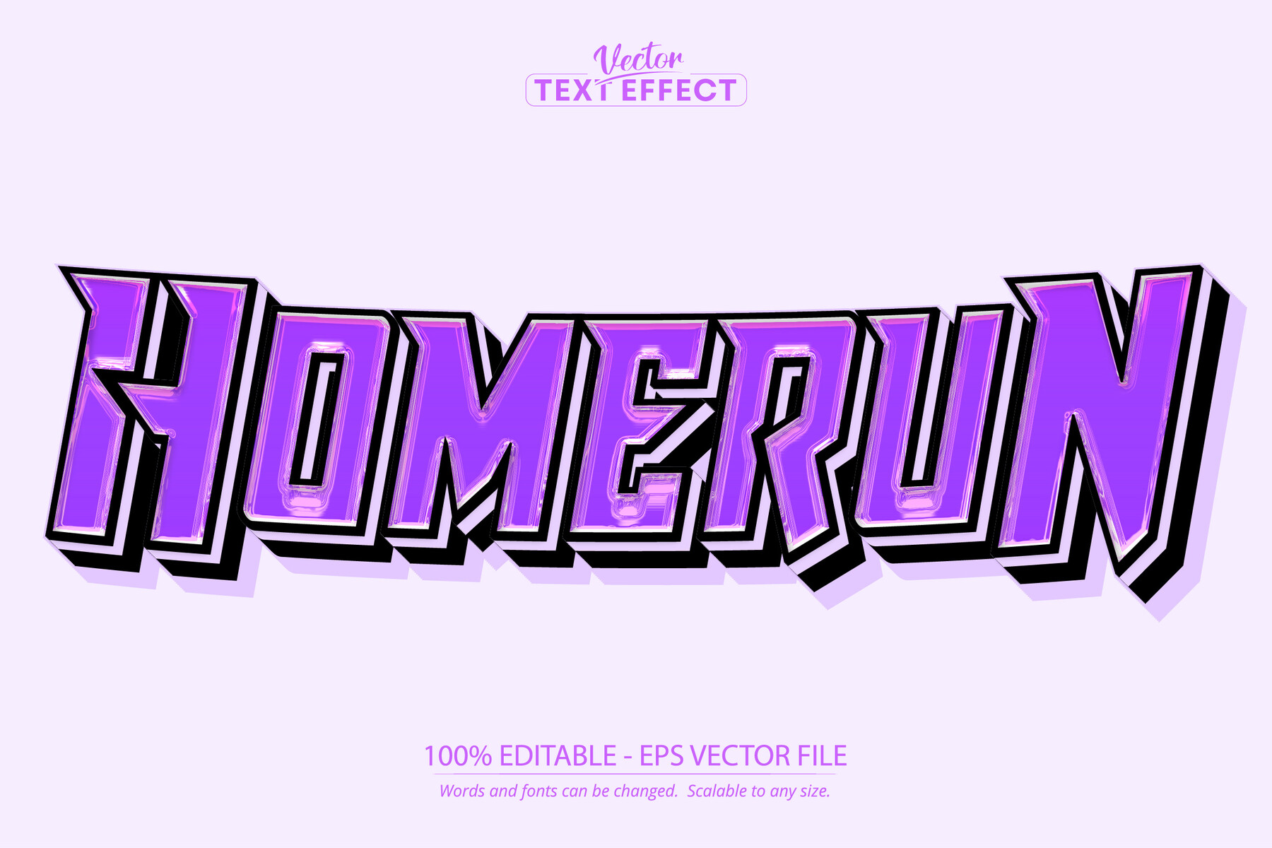 ArtStation - Homerun text effect, editable Sport and team text style | Artworks