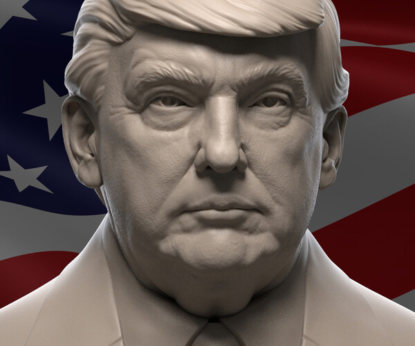 ArtStation - Donald Trump Bust 3D print | Resources