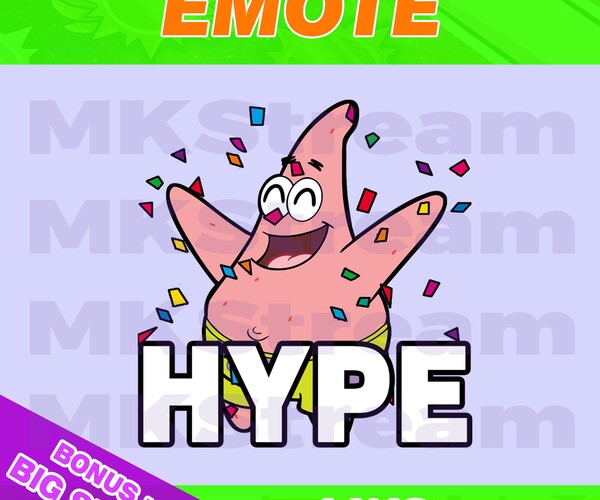 ArtStation - Twitch emotes patrick star hype | Artworks