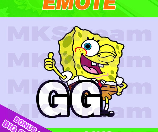 ArtStation - Twitch emotes SpongeBob SquarePants gg | Artworks