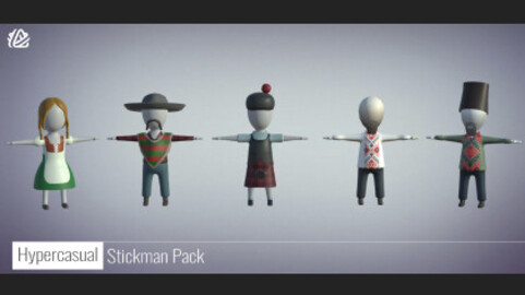 ArtStation - Lowpoly Stickman Pack - 3D Figure (models) | Resources