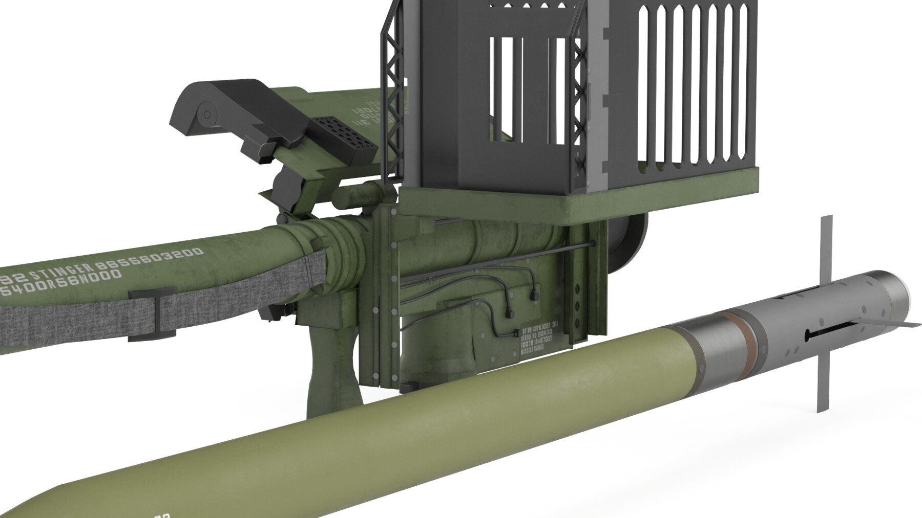 ArtStation - FIM 92 Stinger Missile with Launcher 3D Model | Resources