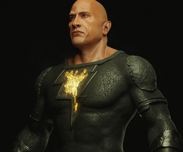 ArtStation - Black Adam - Dwayne johnson Movie Replica Realistic 3D ...
